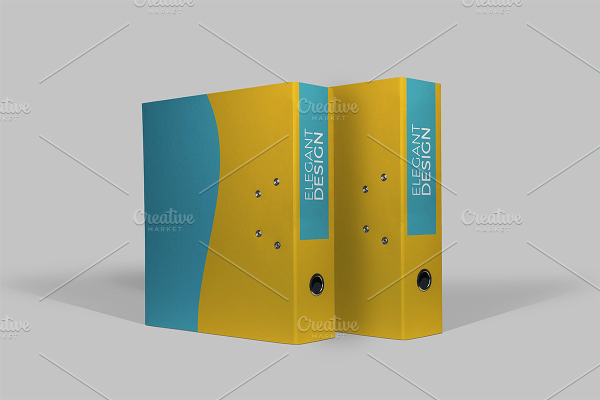 Photorealistic Binder Mockups, an Advertising Mockup by Illusiongraphic