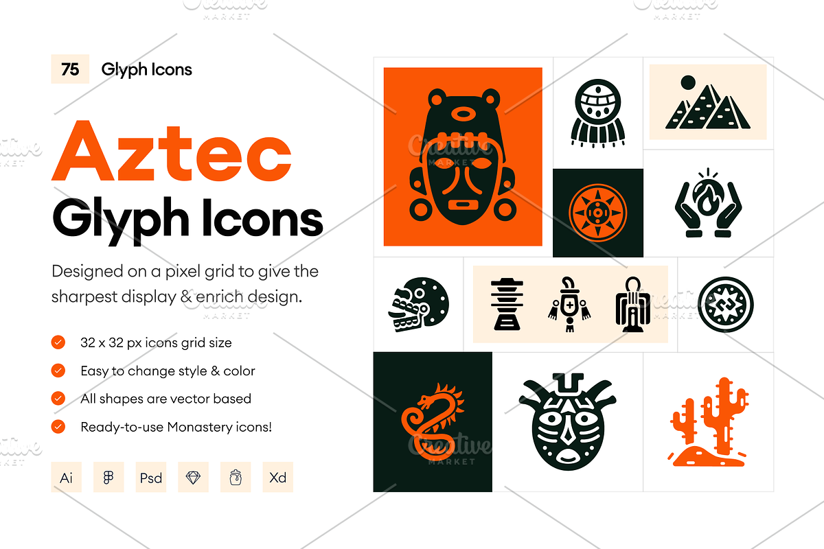 Glyph Aztec Icons