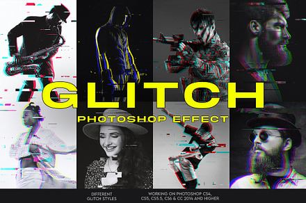 Glitch effect with GIF animation | Actions ~ Creative Market