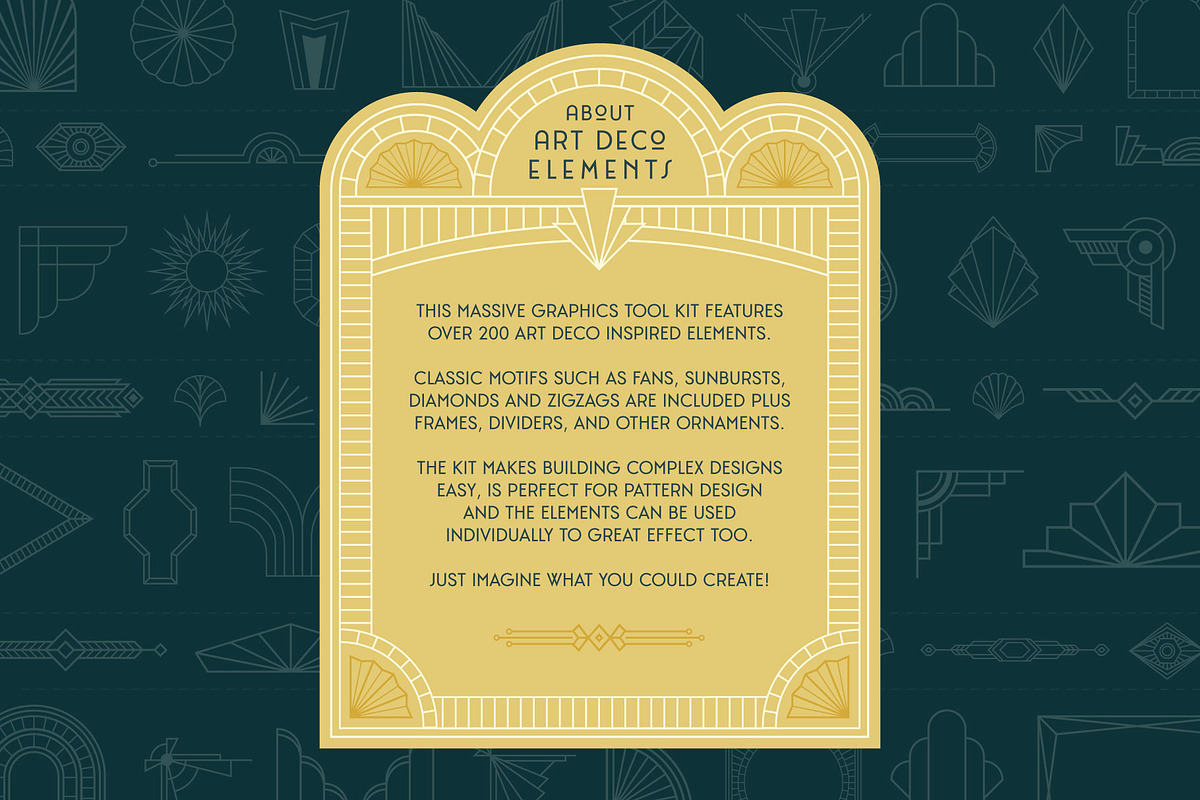 Art Deco Elements & Graphics, an Object Graphic by The Artifex Forge