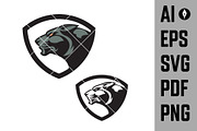 Emblem template with puma head SVG, an Animal Illustration by Vectorhight