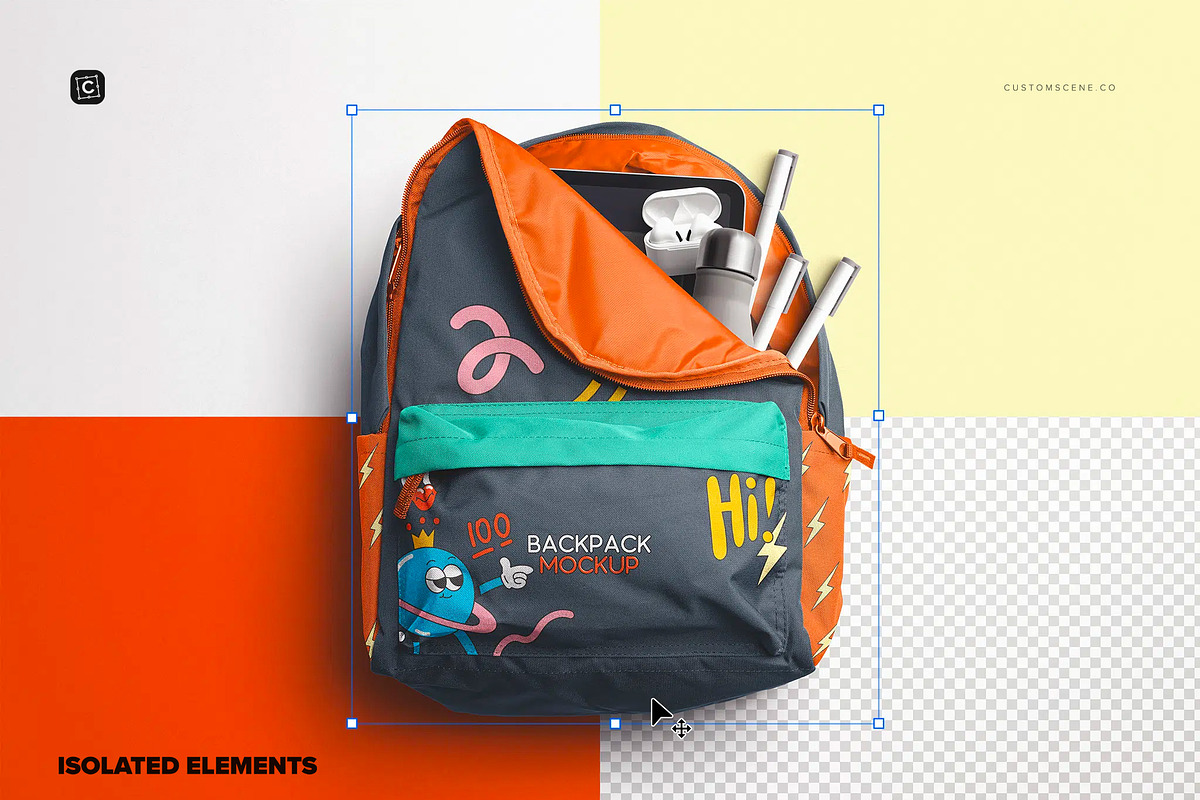 Backpack Mockup, a Packaging Mockup by Custom Scene