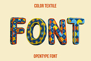 Color Textile Font, a Font by Handmadefont