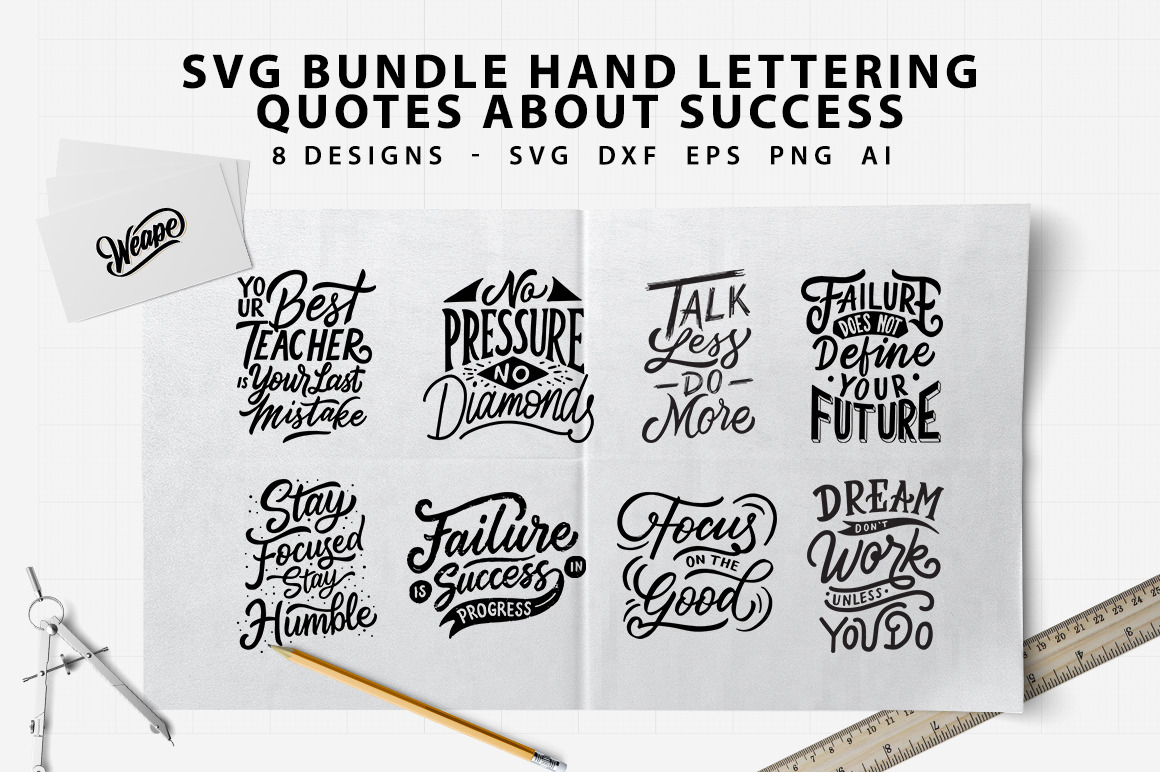 Lettering Quotes About Success, an Illustration by Weape Studio ...