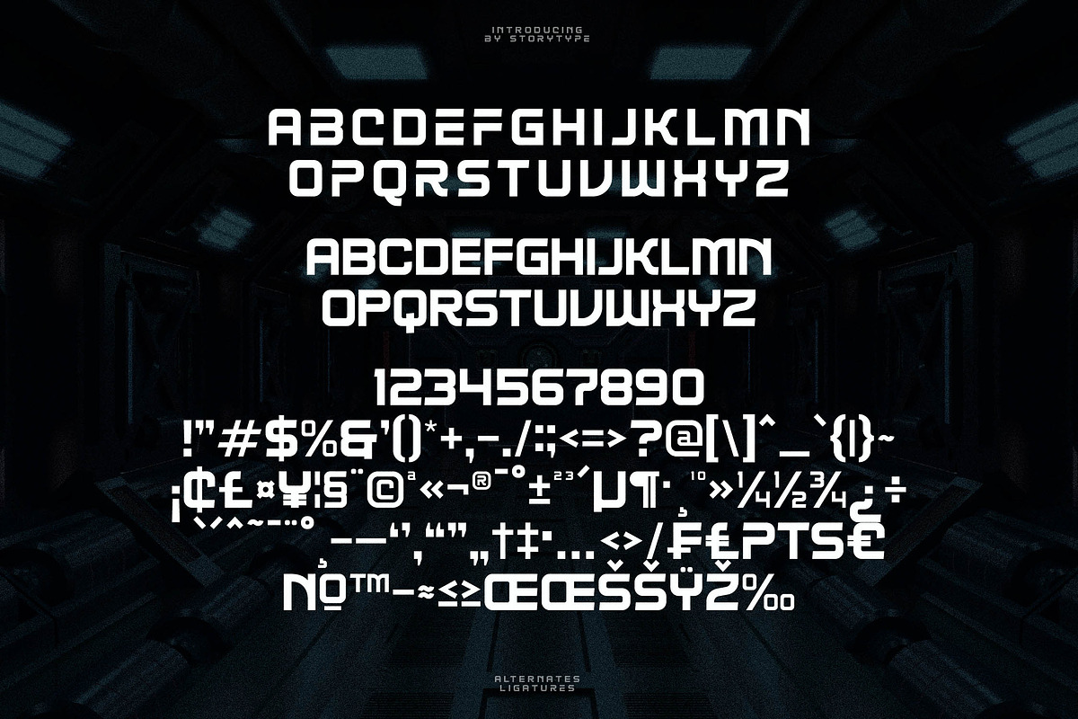 Neo Cybern Futuristic Display Font, a Sans Serif Font by Storytype Studio