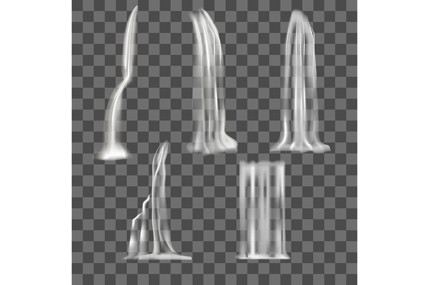 3d Waterfall Elements Set. Vector, an Object Graphic by Bigmouse_art