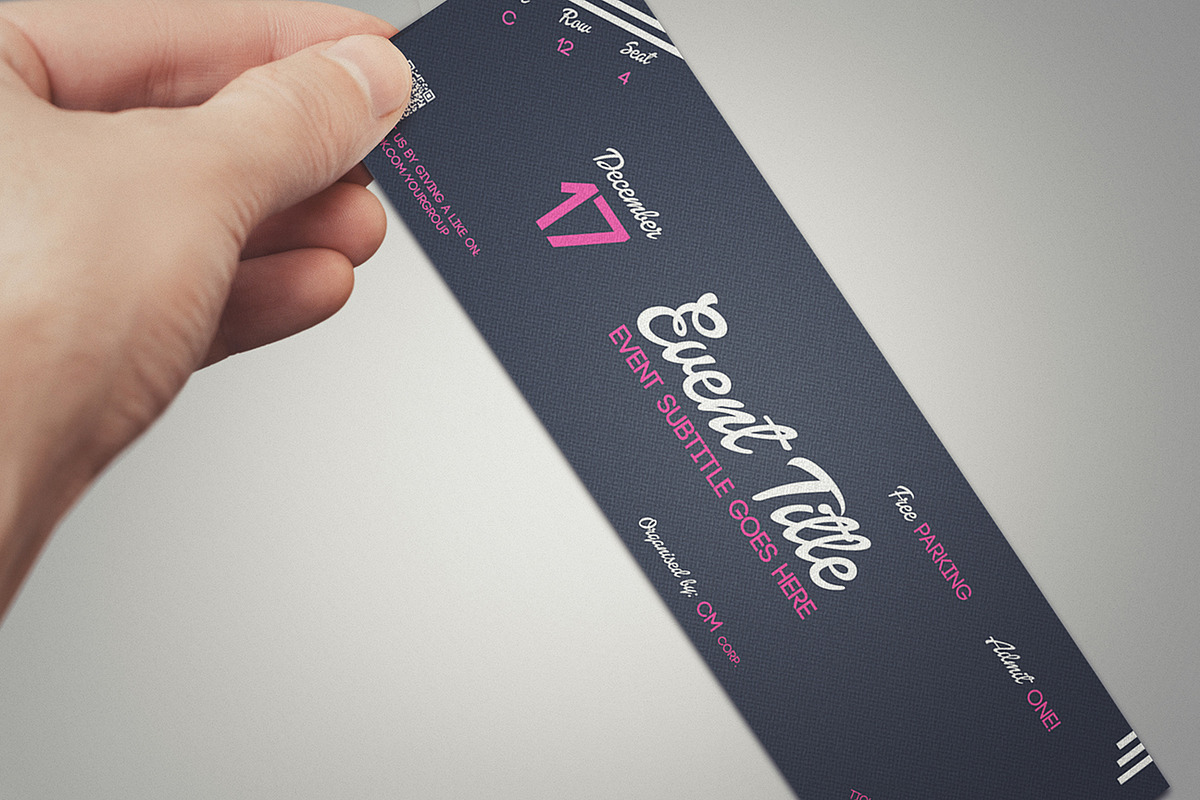 PINK DREAM ticket template, a Card Template by Tzochko