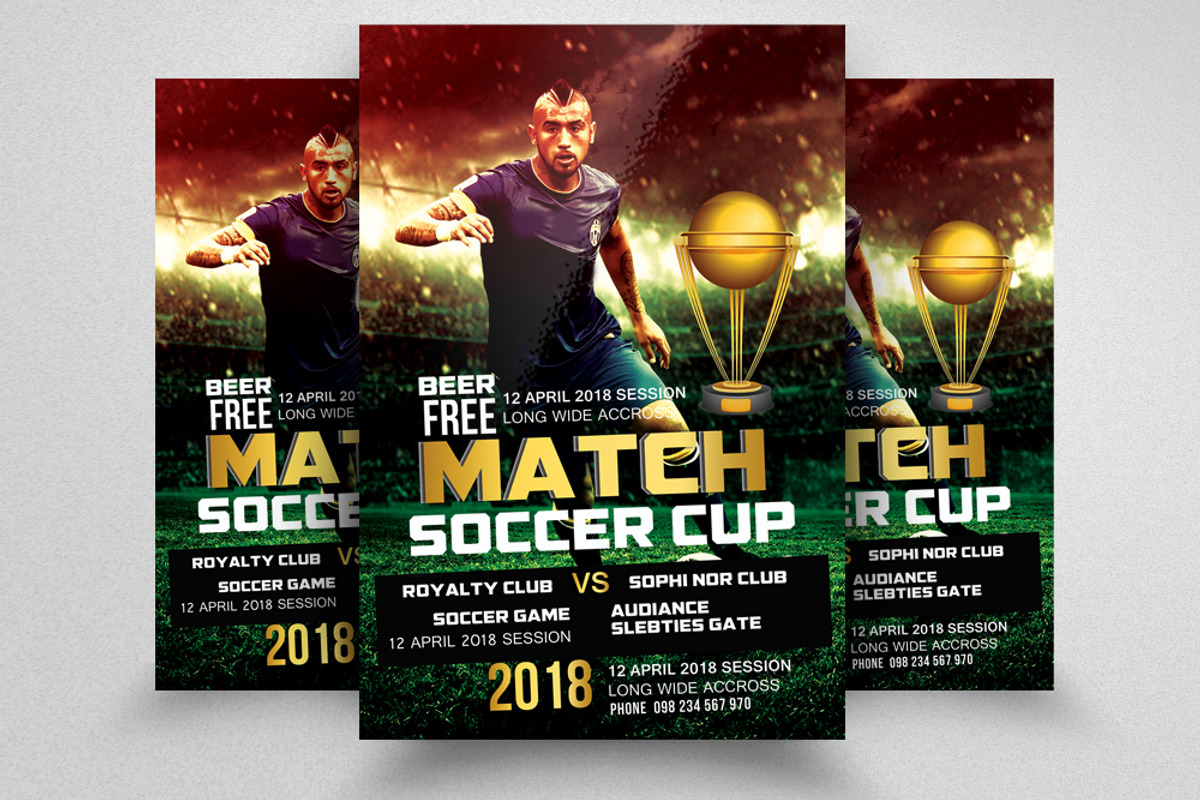 Soccer Cup Flyer, a Flyer Template by Psd Templates
