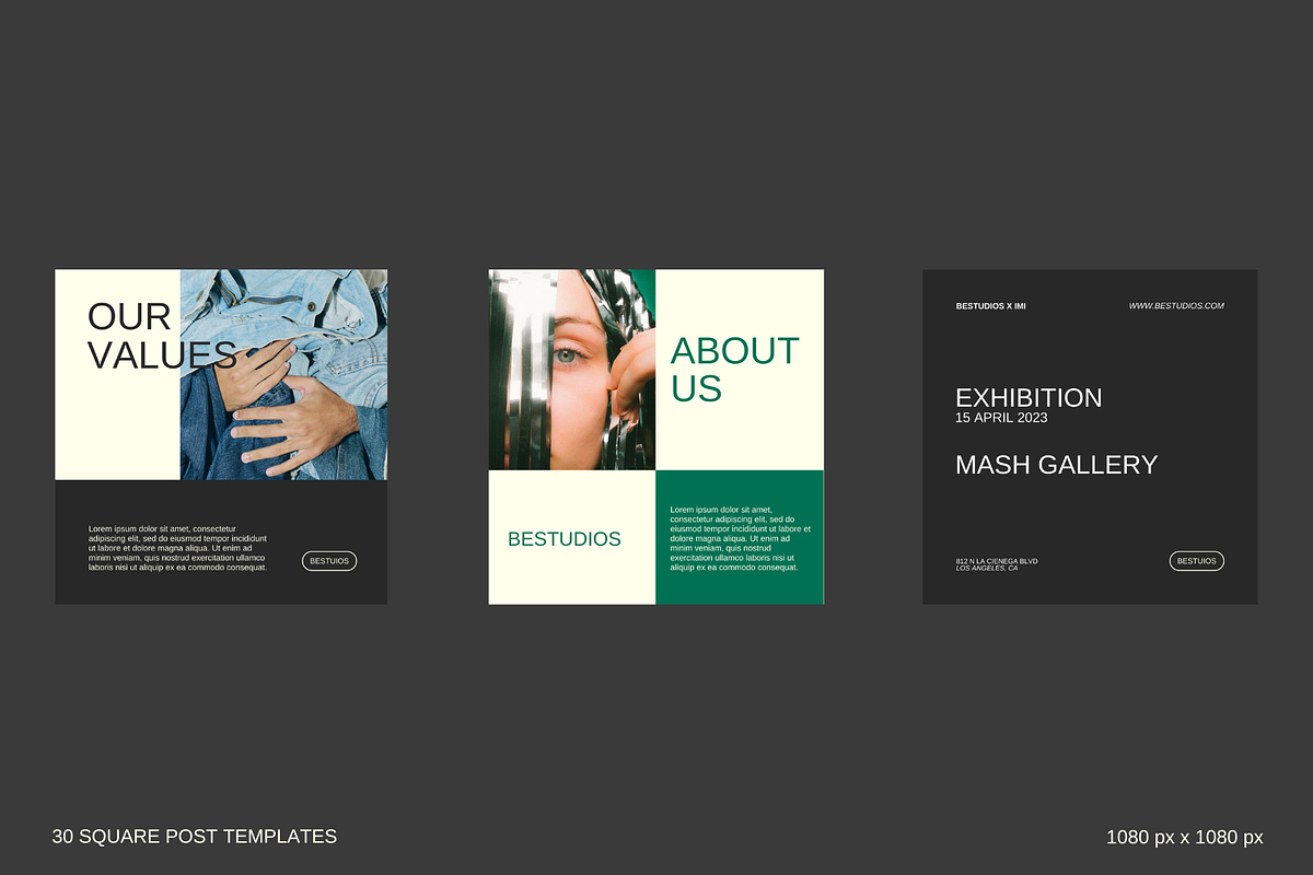 Instagram post and story template