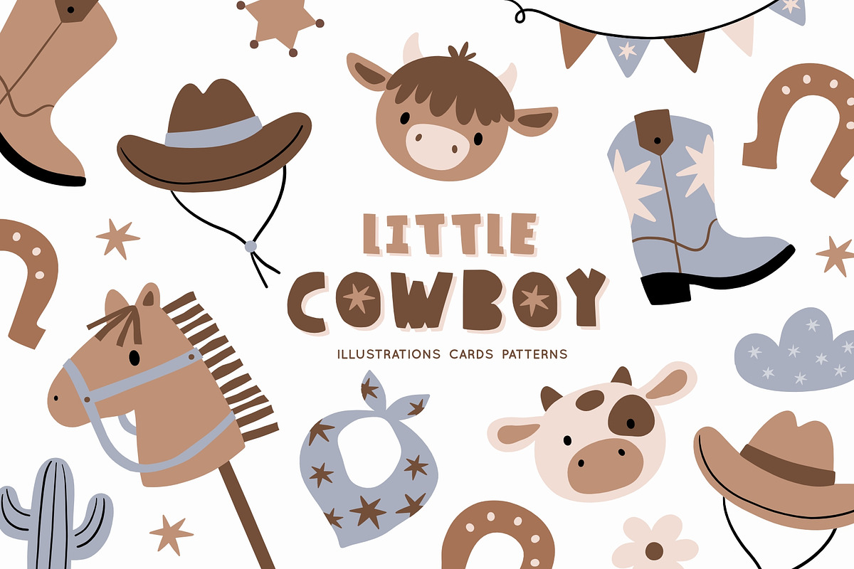 Little Cowboy - vector clipart