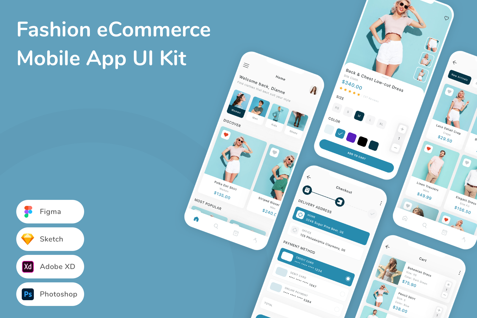 Fashion eCommerce Mobile App UI Kit, an UI Kit Template by Betush