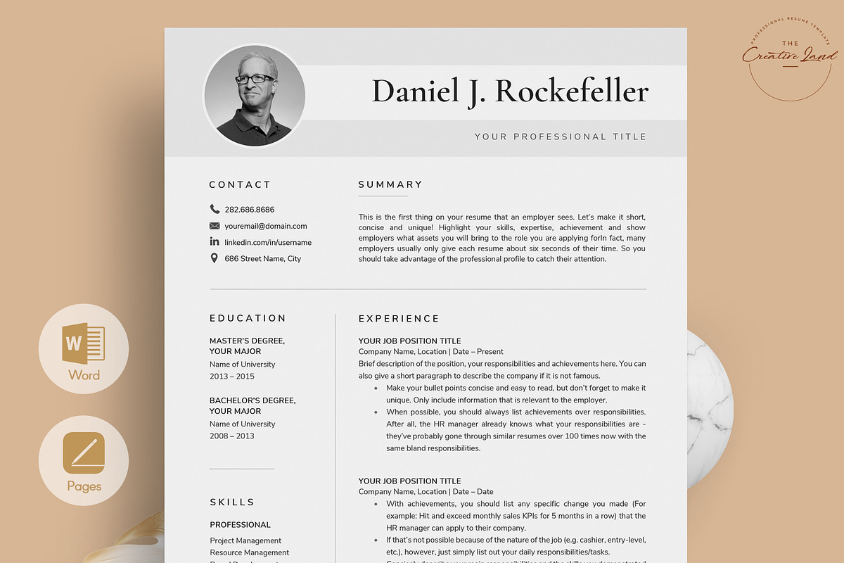 Resume Template - The Rock
