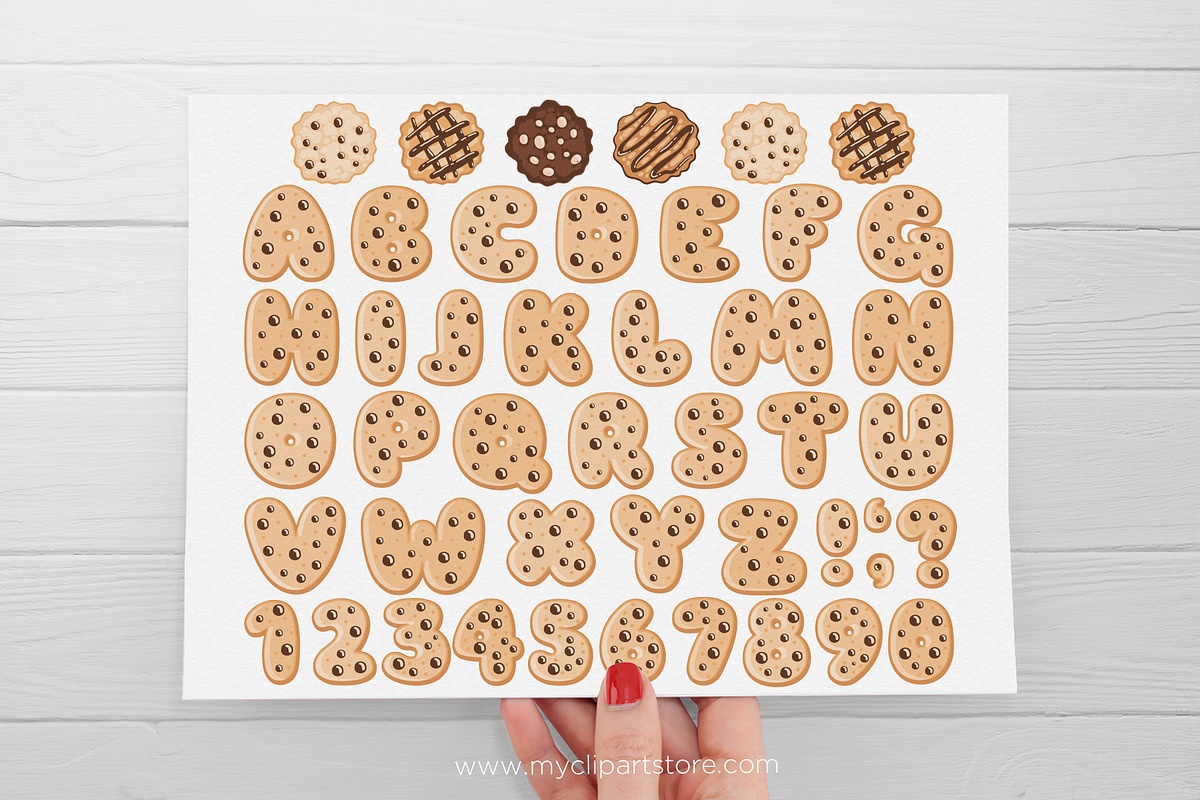 Cookie Alphabet Letters Clipart, SVG, an Illustration by MyClipArtStore