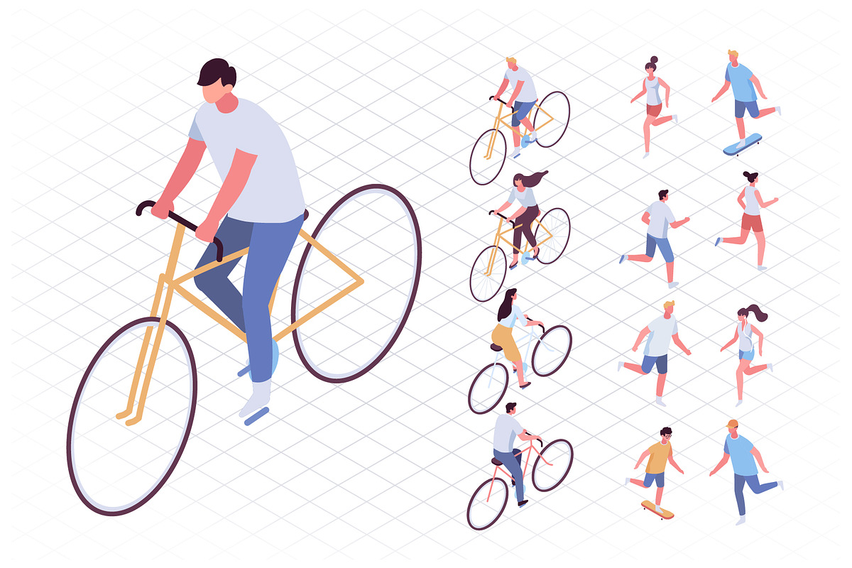 300+ Isometric People vector set, a Person Illustration by Vector_Art