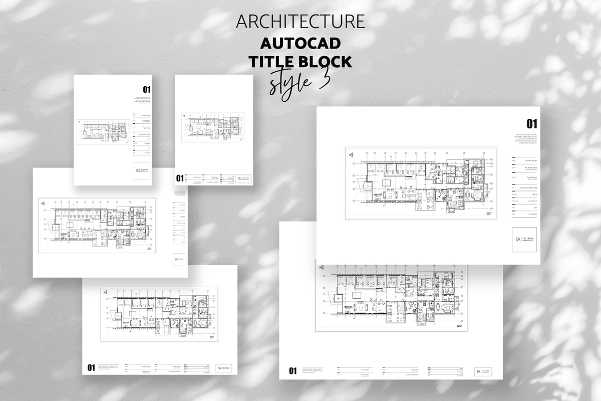 Architect Title Block Template, a Presentation Template by yesitisprintable