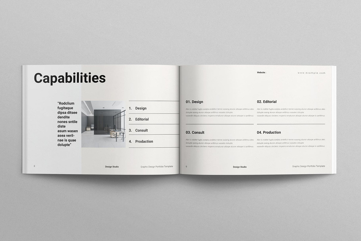Graphic Design Portfolio Brochure, a Brochure Template by E-Type