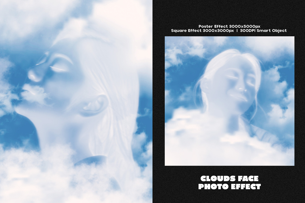 Clouds Face Square, Poster Effect, a Layer Style Add-On by dokudokunomi