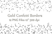 Silver Glitter confetti borders, a Decorative Illustration by ...