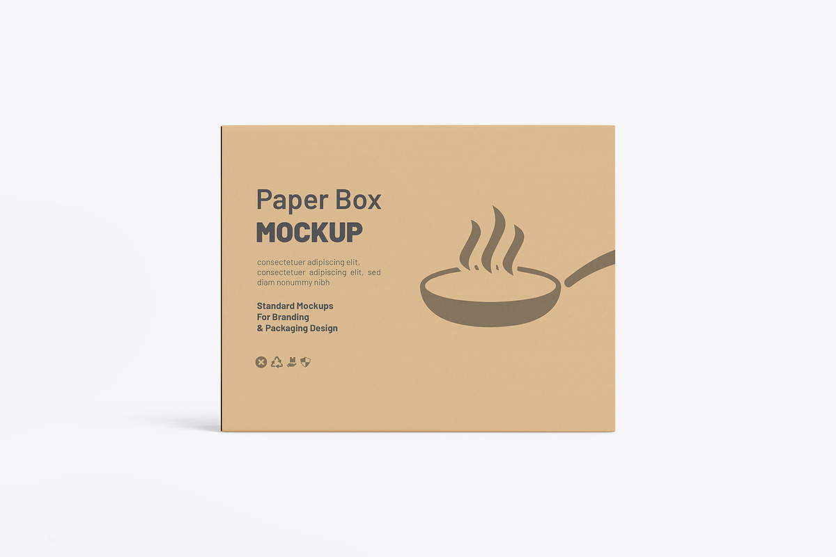 Kraft Cooking Pan Packaging Mockup