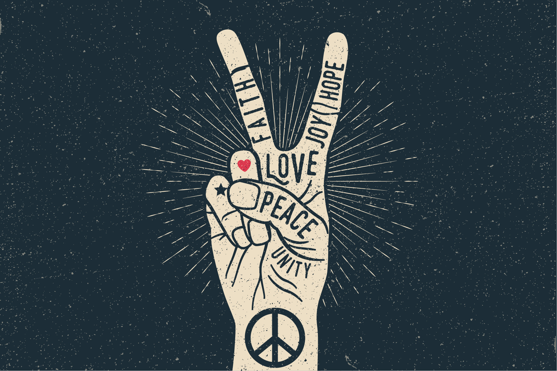 Peace hand gesture sign, an Illustration by Crafter