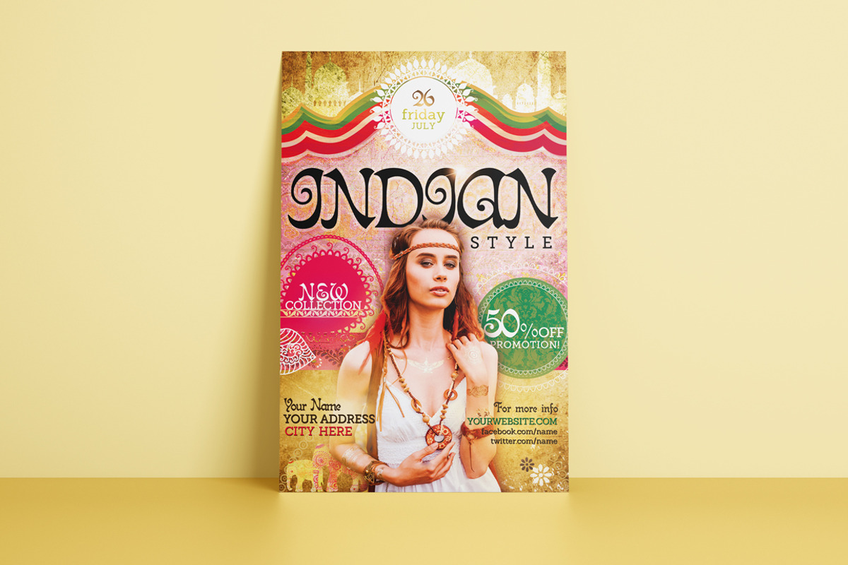 Indian Style Flyer Template, a Flyer Template by Touringxx Creative Studio