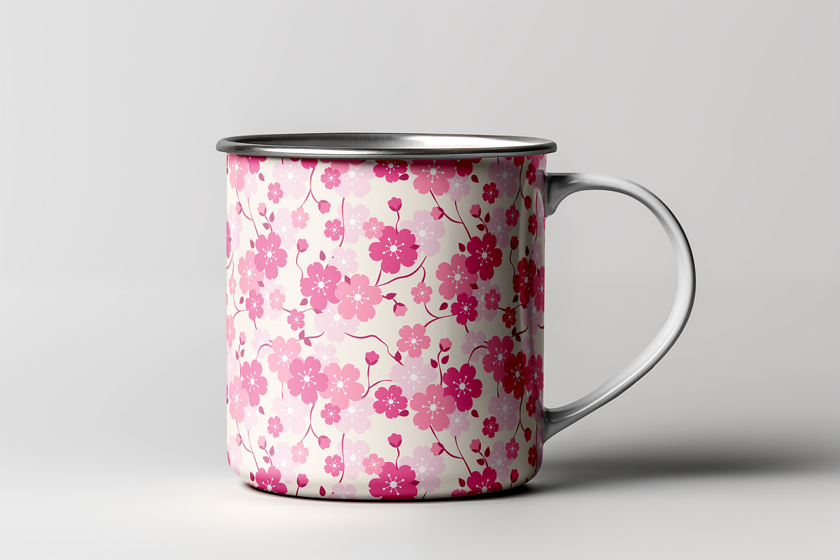 Cherry Blossom Pattern, a Pattern Graphic by Neermana