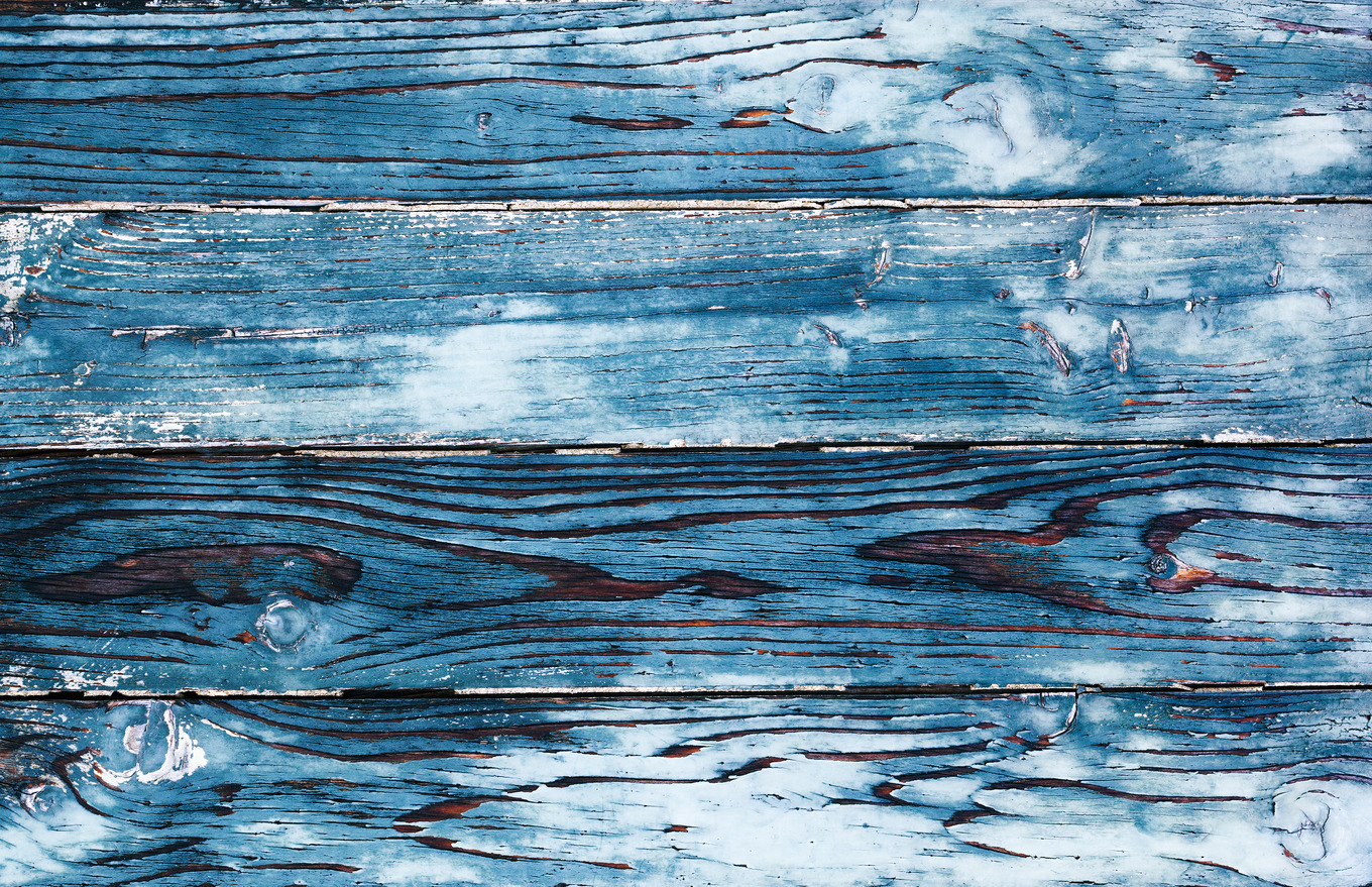 Blue colored painted wood, an Abstract Photo by AlexZaitsev