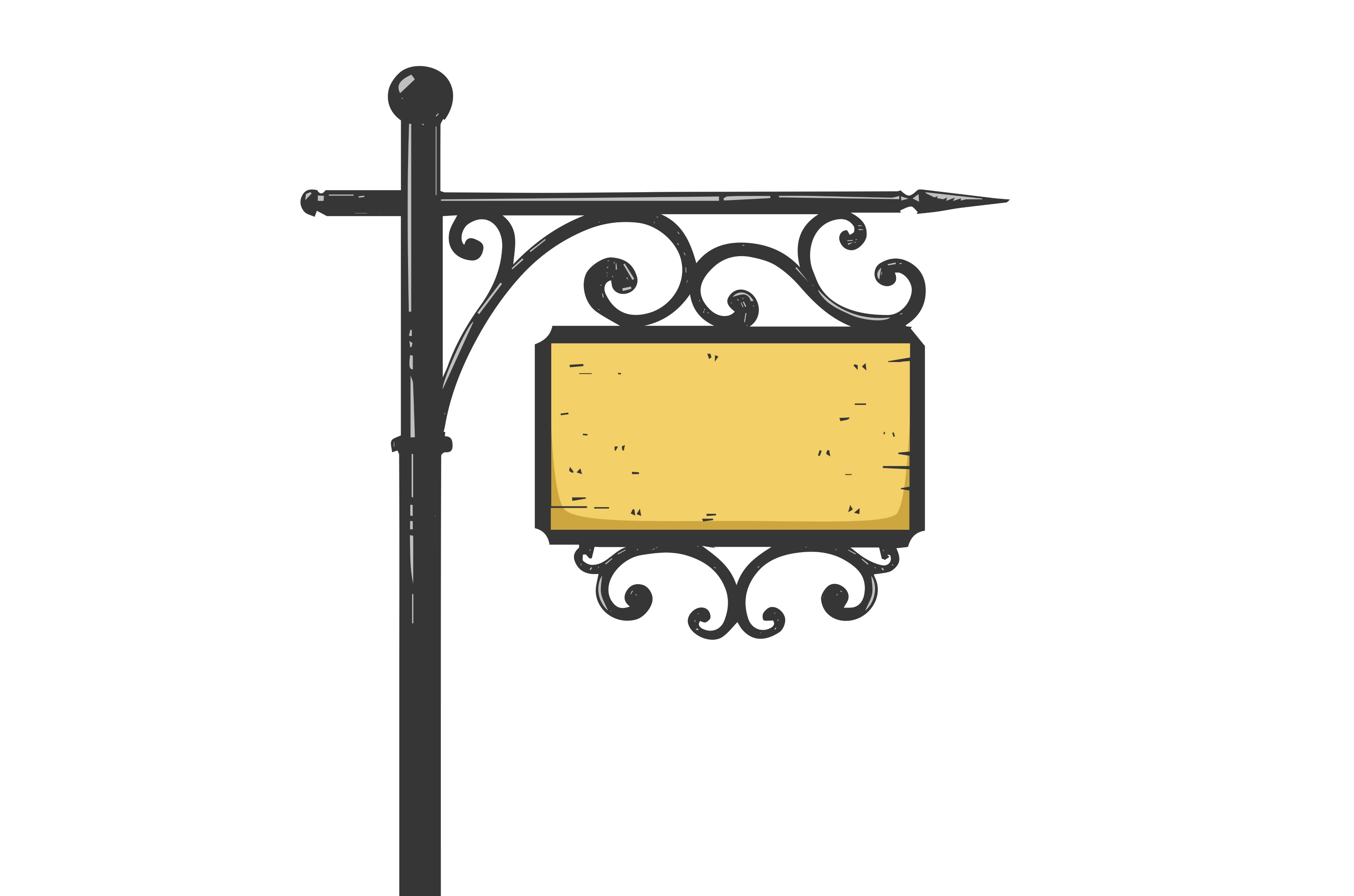 Old urban road signpost pointer, an Object Graphic by AlexArt
