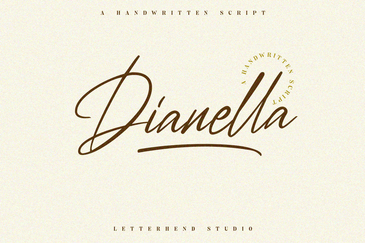 Dianella - Handwritten Script, a Script Font by Letterhend Studio