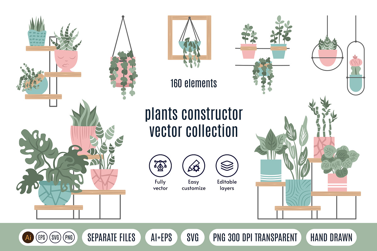 Plants Constructor Vector Collection