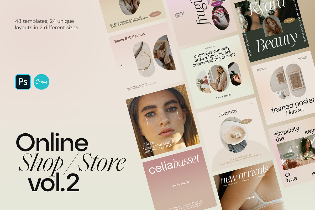 Instagram BUNDLE - Canva & PS, a Social Media Template by September 5th