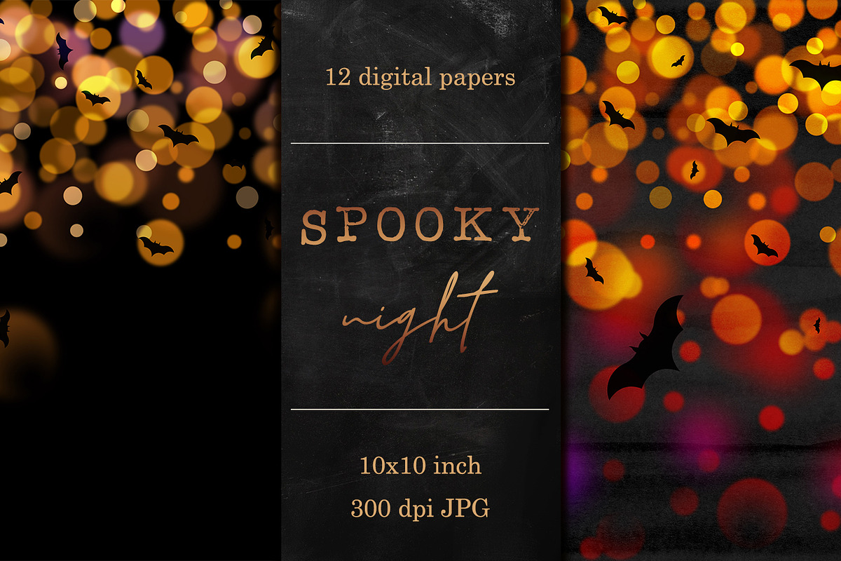 12 Halloween digital paper pack, a Pattern Graphic by PixelJungle