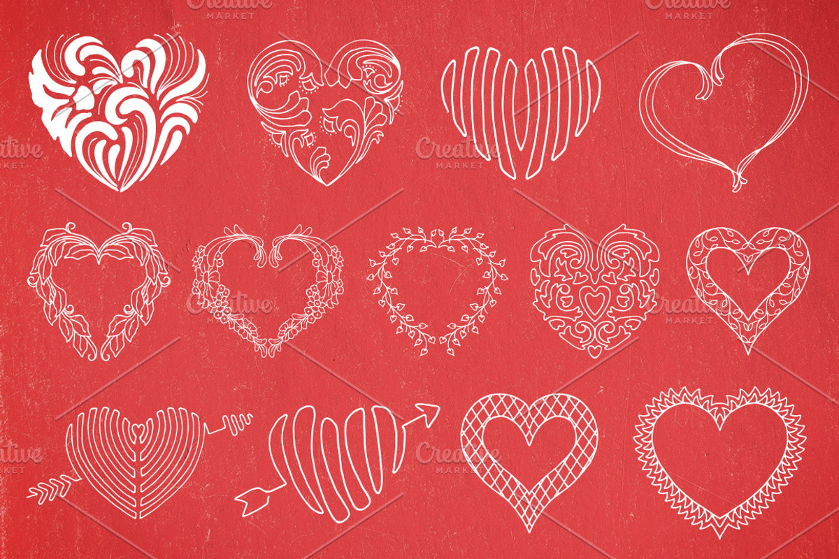 Decorative Heart Vectors Volume 2, a Graphic by Design Panoply