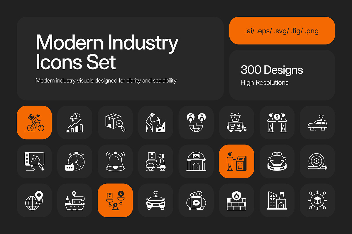 300 Modern Industry Icons, an Emoji Icon by Creative Stall