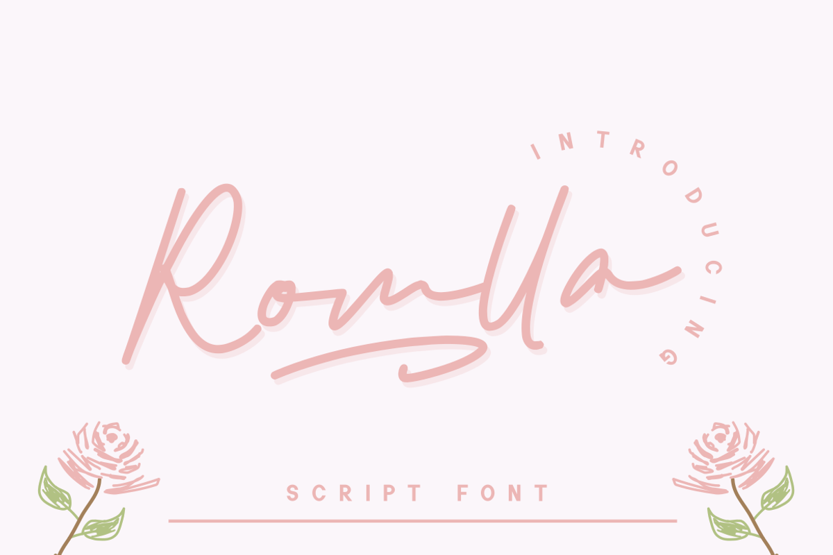 Romlla - Script Font, a Script Font by GFRcreative