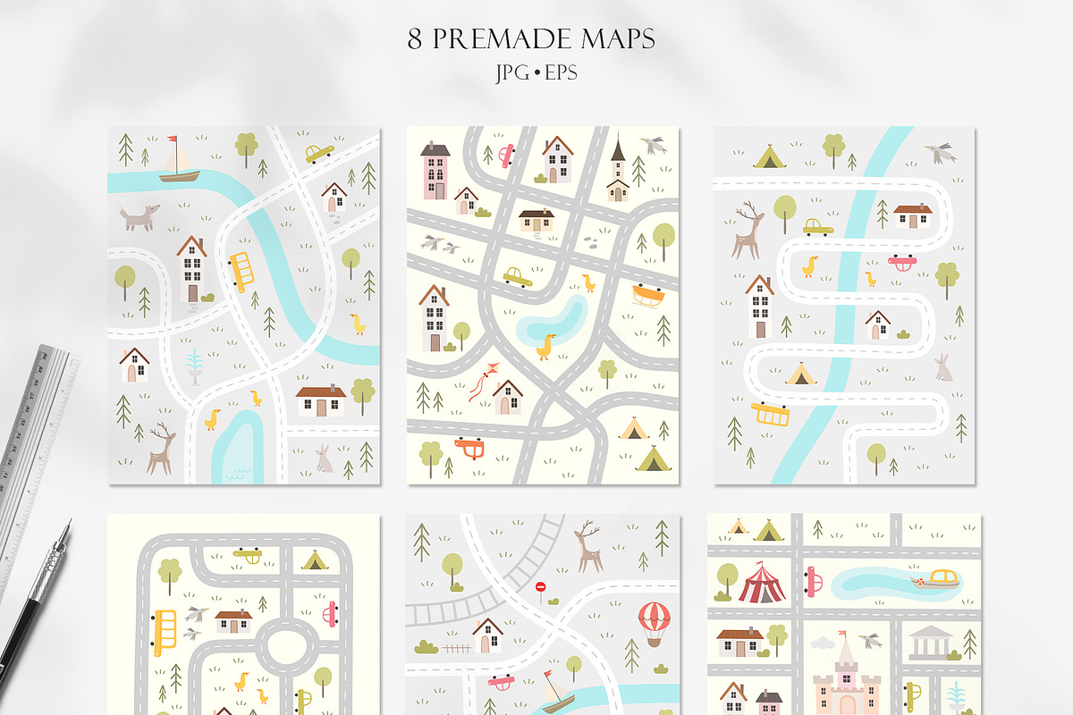 Little World. Map creator, an Animal Illustration by Kreker Kate