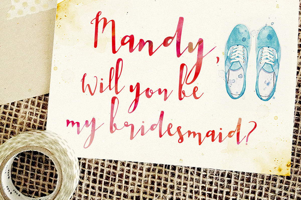 Jane Bugg Script, a Script Font by BlueRobinDesignShop