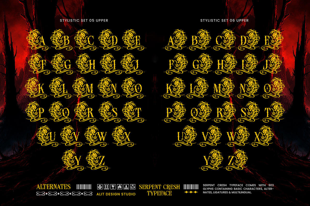 Serpent Cresh Typeface, a Serif Font by alit design