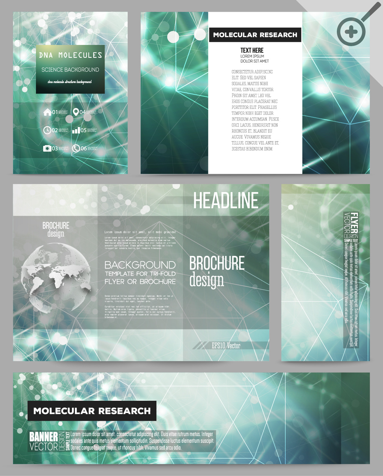 Corporate templates with DNA | Technology Illustrations ~ Creative Market