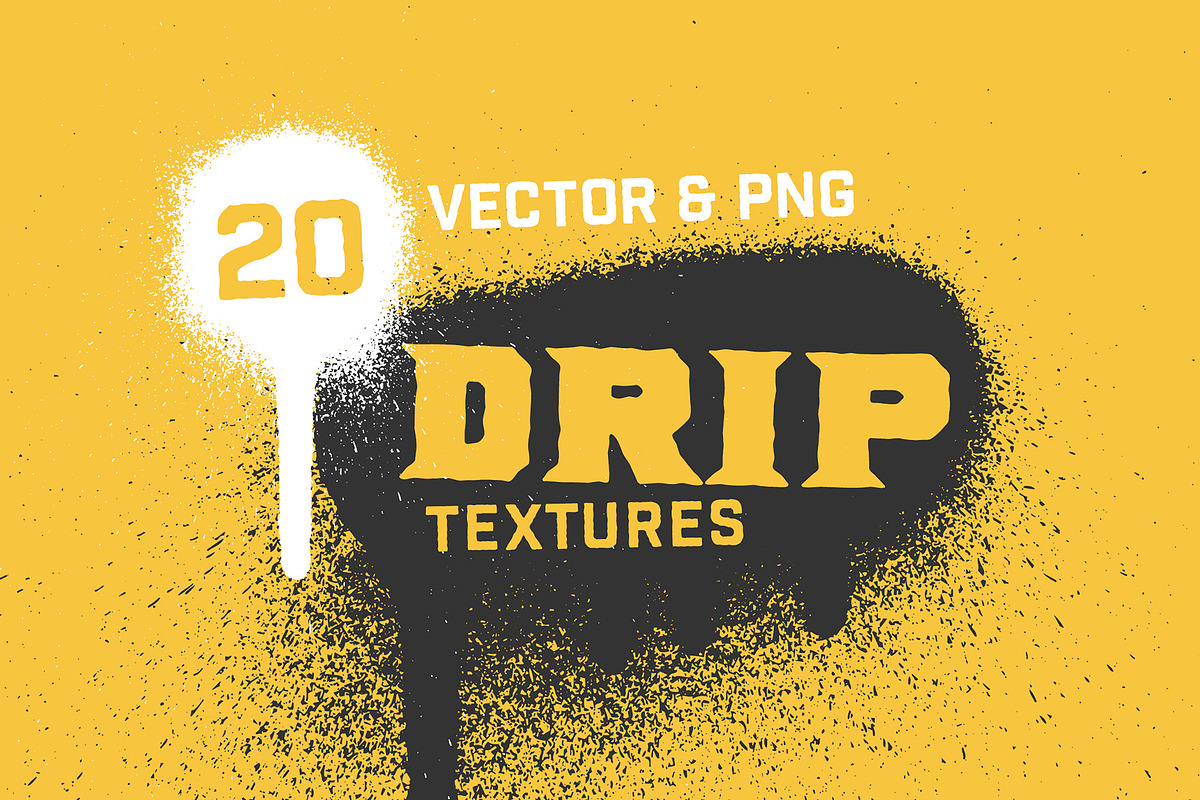 Spray Paint Drips, a Texture Graphic by GhostlyPixels