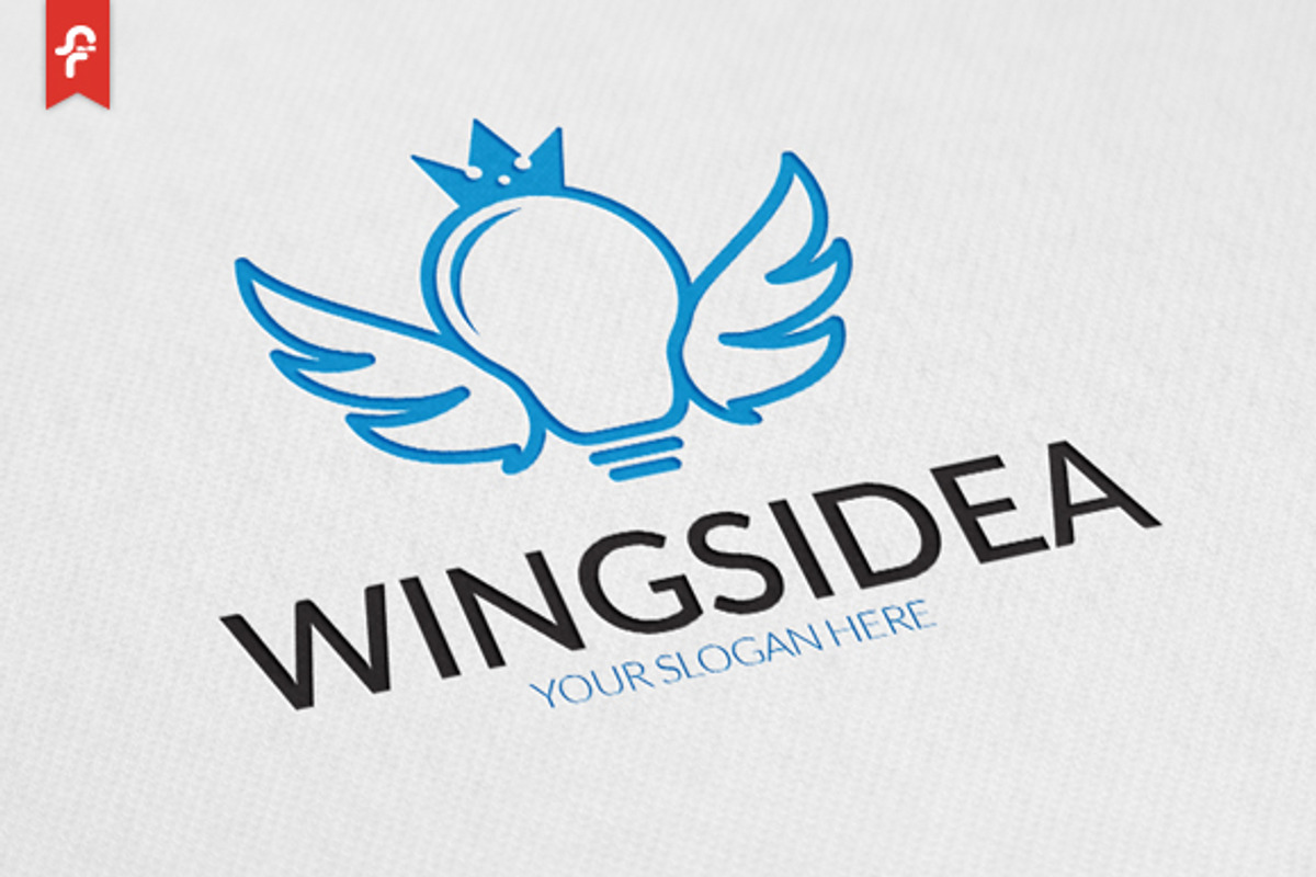 Wings Idea Logo, a Branding & Logo Template by ft.studio