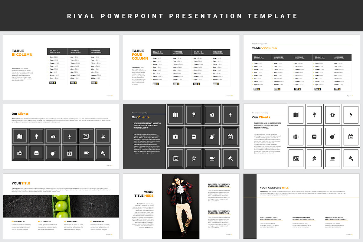 Rival Powerpoint Template, a Presentation Template by ThemeDevisers