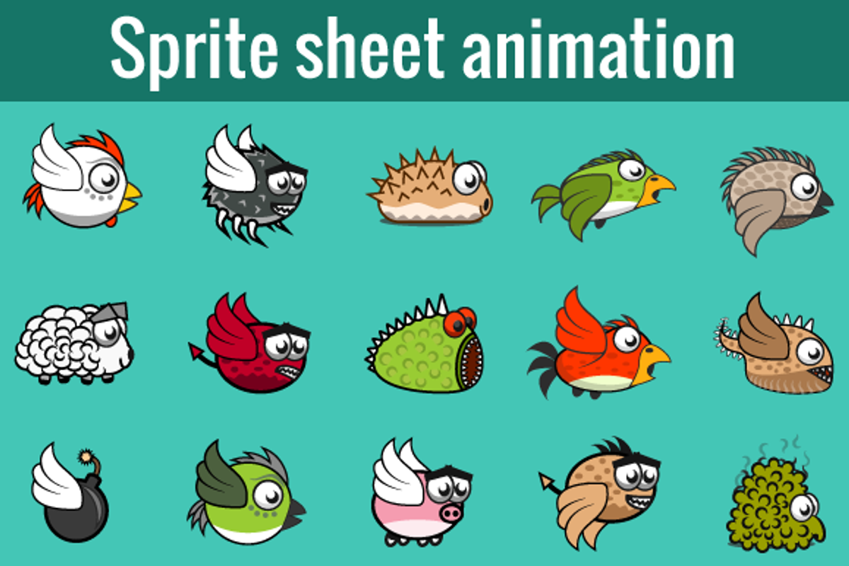 Sprite sheet animation, an Animal Illustration by Cruiz Studio