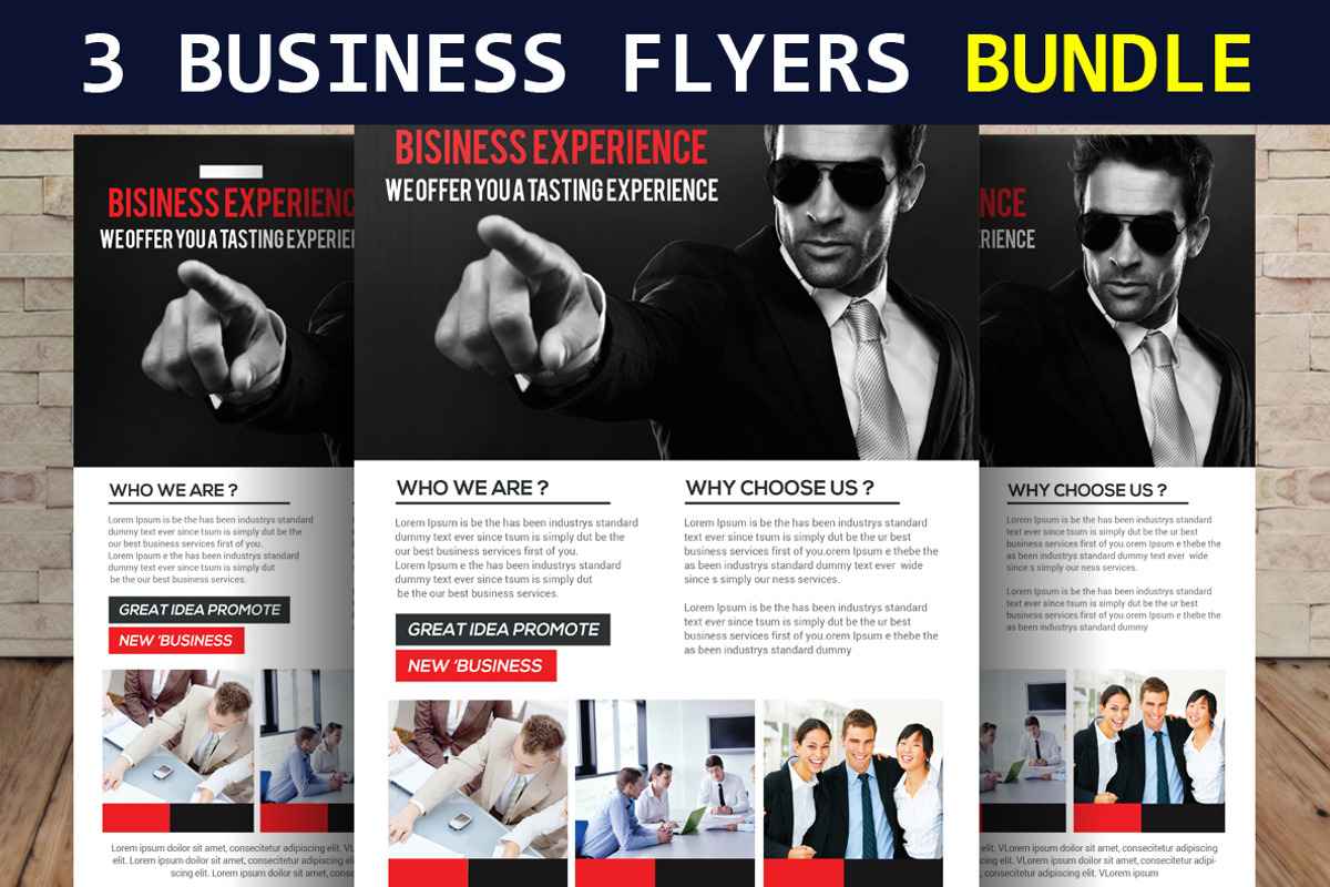 3 Business Flyers Bundle, a Flyer Template by graphicforest