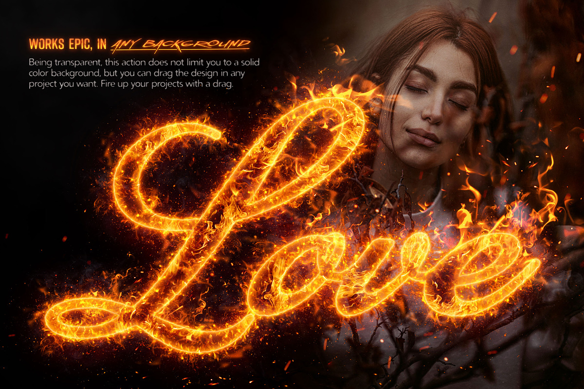 Hyper Fiery – Fire Photoshop Action, an Action Add-On by Hyperpix ...