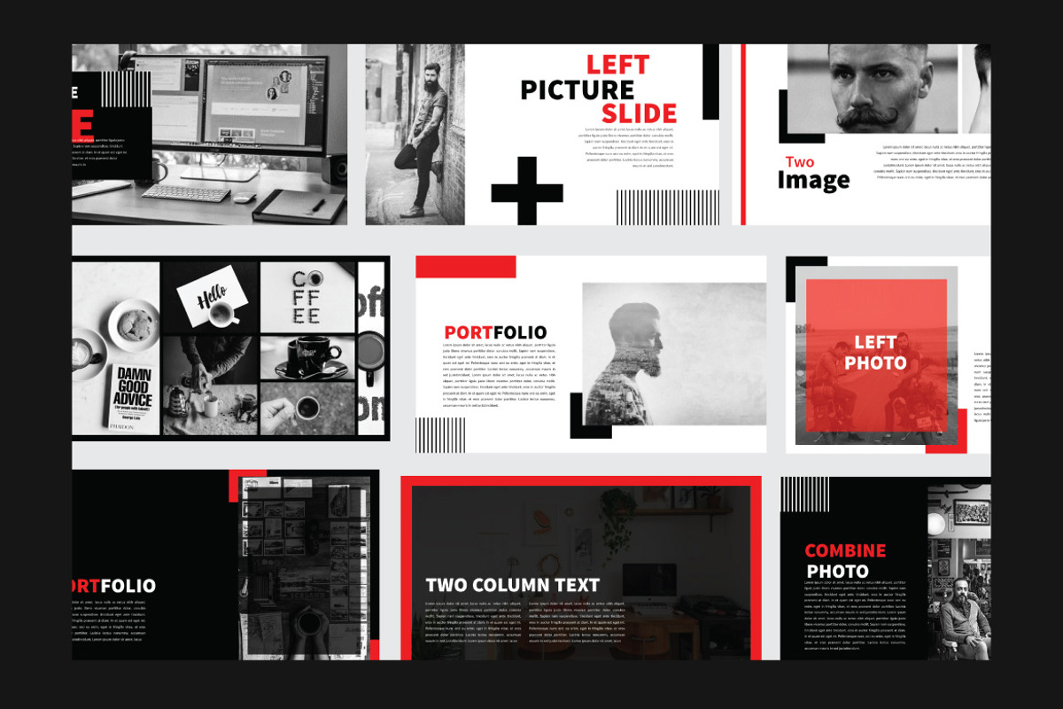 Black Modern Layout Powerpoint, a Presentation Template by Dirtytemp Studio