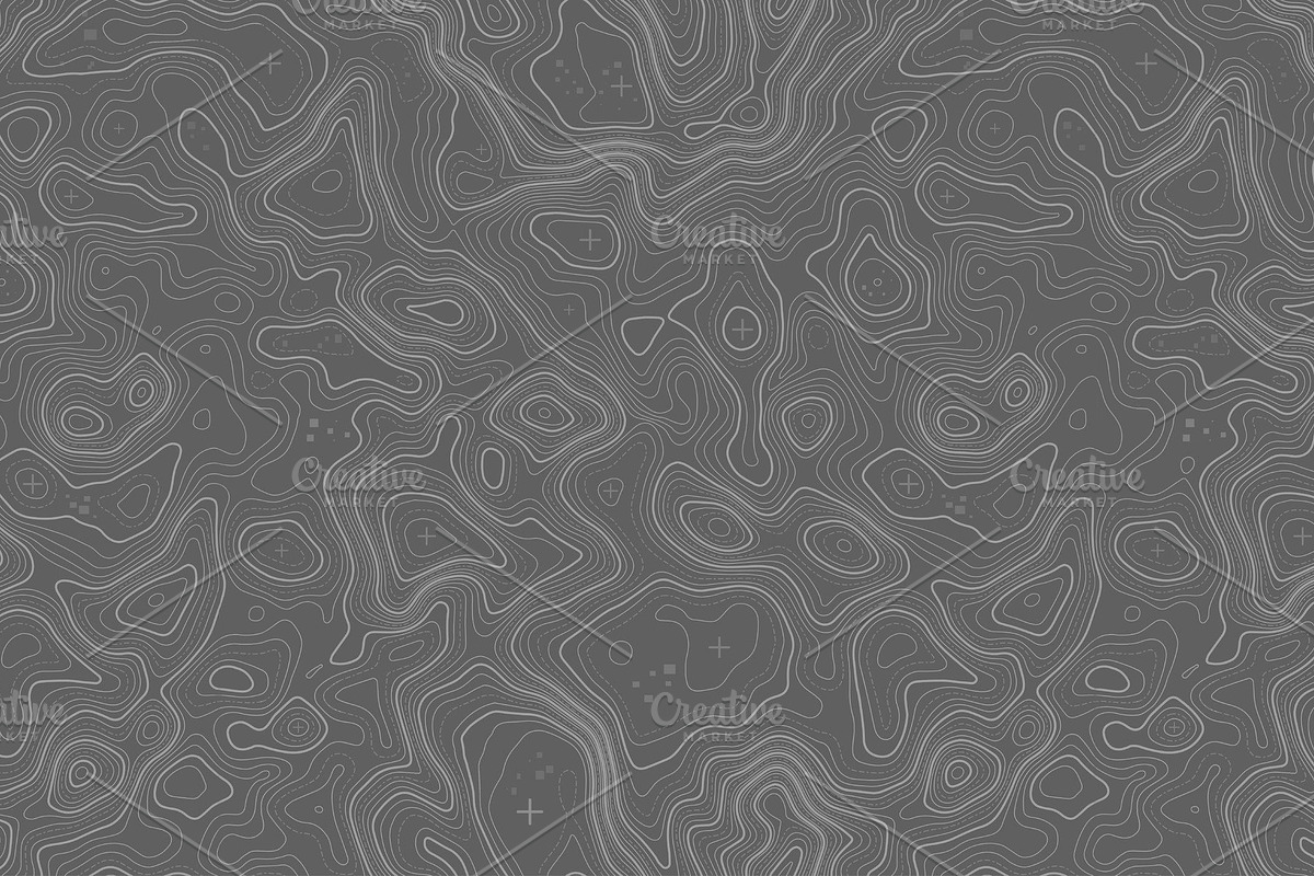 Seamless topographic map contour, a Decorative Illustration by RDShop