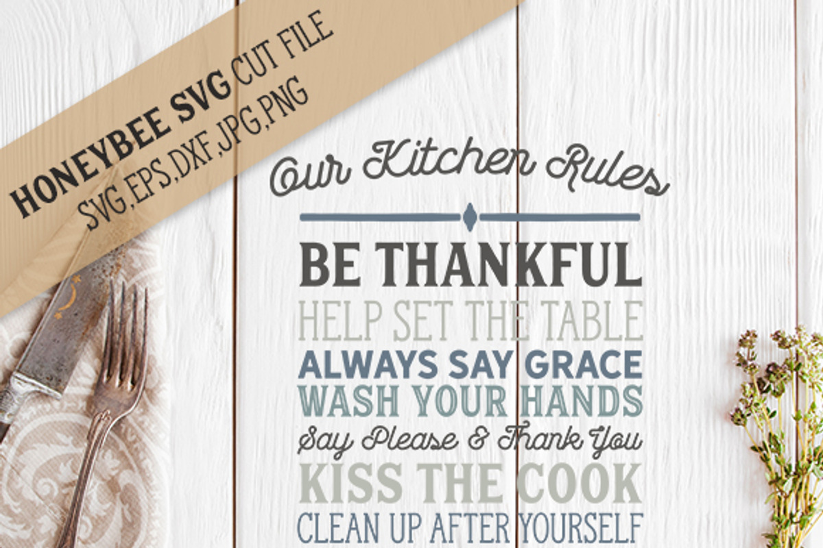 Kitchen Rules svg, an Illustration by JBArt Clipart
