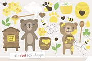 Honey Bears Clipart | Illustrations ~ Creative Market