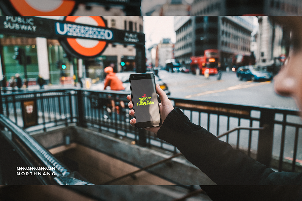 12 Google Pixel2 PSD Mockups, an iPhone Mockup by North&Nano